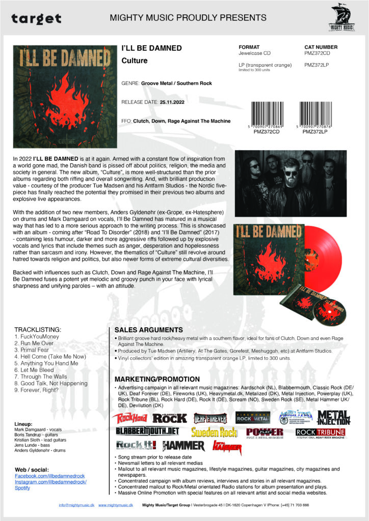 I’ll Be Damned – Culture – Mighty Music