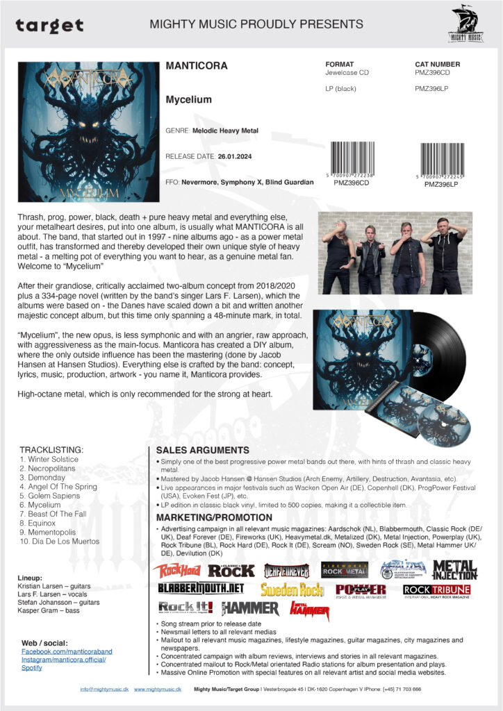 Manticora – Mycelium – Mighty Music